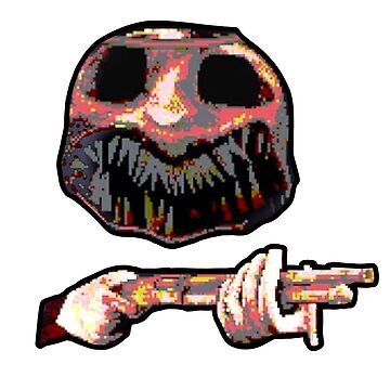 "Buckshot Roulette Dealer " Sticker for Sale by TheQuirkZone | Redbubble