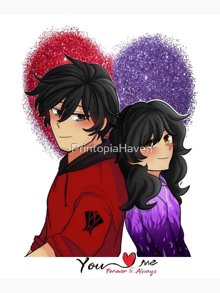 "Aaron & Aphmau :Heartfelt Harmony" Poster for Sale by PrintopiaHaven ...