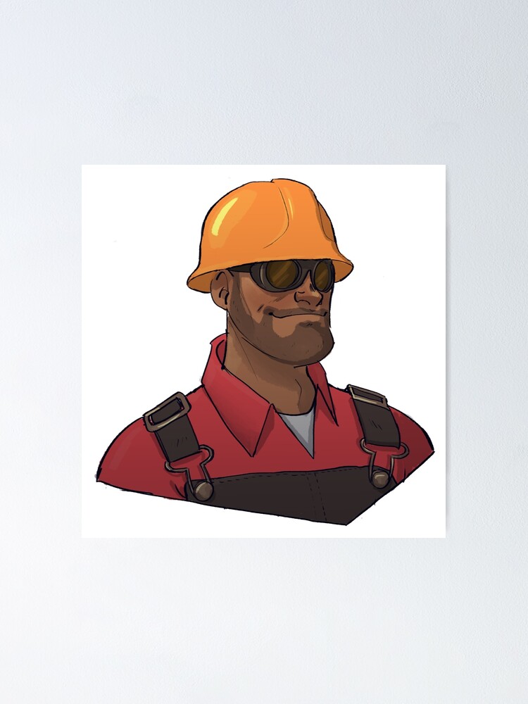 "Red Engineer" Poster by mizzby | Redbubble
