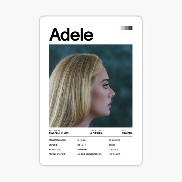 "Adele - 30" Sticker for Sale by sportsshoppro | Redbubble