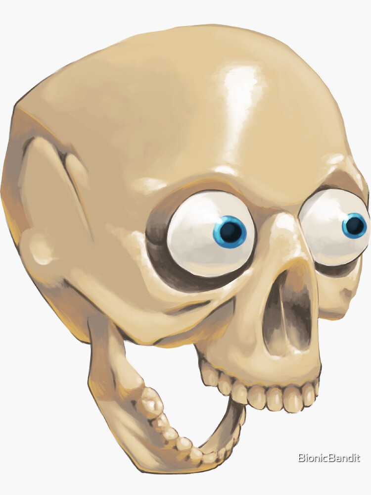 "Awooga skull " Sticker for Sale by BionicBandit | Redbubble