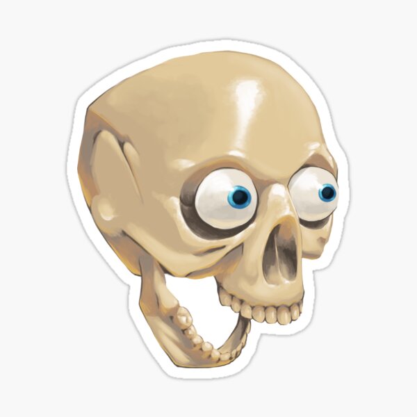 "Awooga skull " Sticker for Sale by BionicBandit | Redbubble