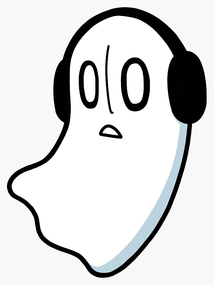 "Napstablook wearing headphones" Sticker for Sale by Sagetherookie ...