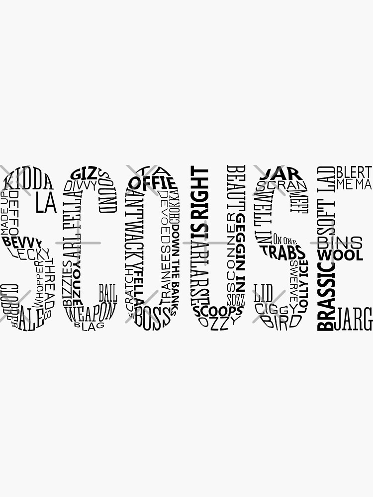 "Scouse Liverpool Typography Word Art" Sticker for Sale by icoNYC ...
