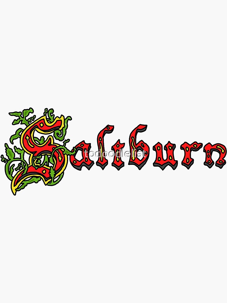 "Saltburn Film Logo Sticker" Sticker for Sale by todoodlelist | Redbubble