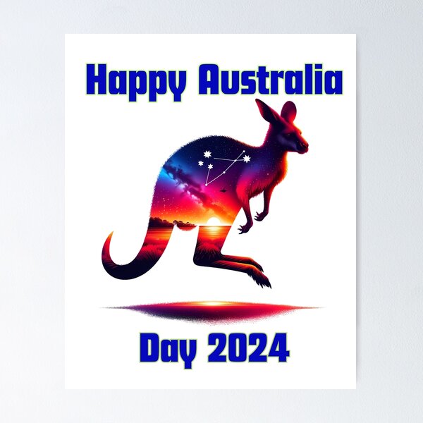 "Happy Australia Day 2024" Poster for Sale by elynne9 | Redbubble