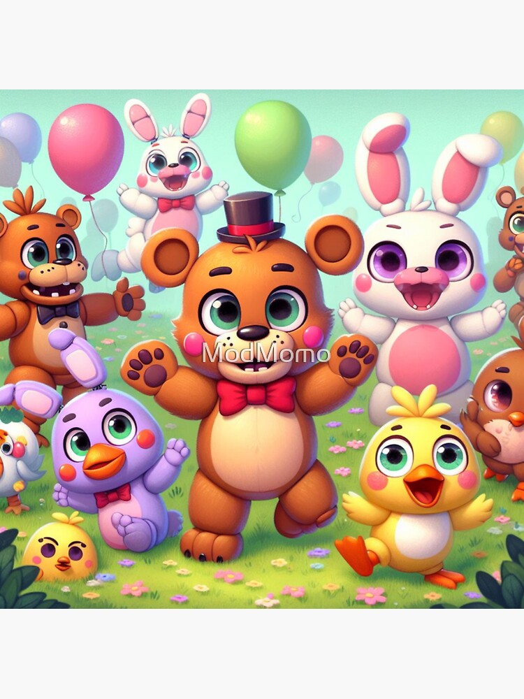 "Chibi FNAF " Sticker for Sale by ModMomo | Redbubble
