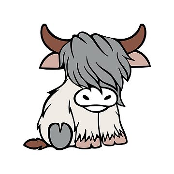 "Emo Highland Cow" Sticker for Sale by coopercreekco | Redbubble
