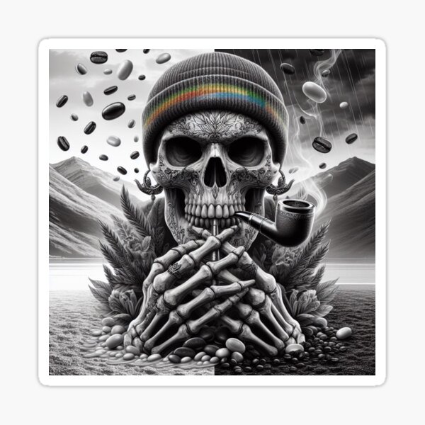 "SMoKiNG SKuLLZ LGBTQ Bean No.1" Sticker for Sale by ryanridgard ...