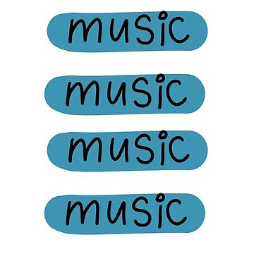 "Custom School Subjects Music Sticker Pack/Labels" Sticker for Sale by ...