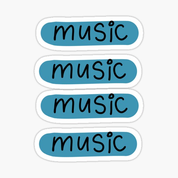 "Custom School Subjects Music Sticker Pack/Labels" Sticker for Sale by ...