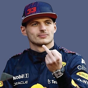 "Max F1 Driver Middle Finger Meme Funny" Sticker for Sale by ...