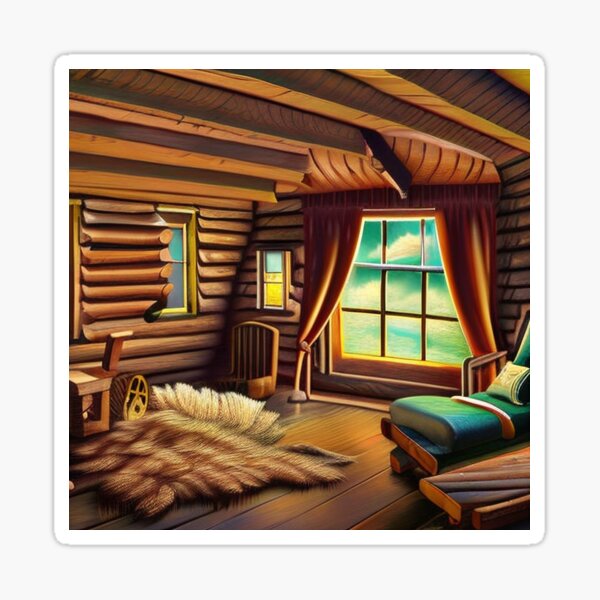 "Interior Of Cabin" Sticker for Sale by TEmotionalPixel | Redbubble