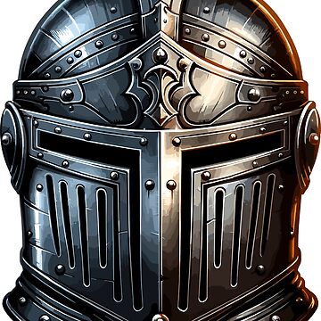 "Medieval Knight Battle Helmet Art" Sticker for Sale by SCG-designs ...