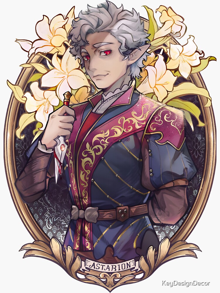 "Astarion" Sticker for Sale by KeyDesignDecor | Redbubble