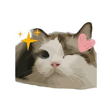 "Wink Cat Meme" Sticker for Sale by WearablesLife | Redbubble