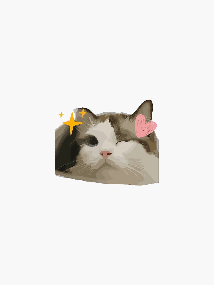 "Wink Cat Meme" Sticker for Sale by WearablesLife | Redbubble
