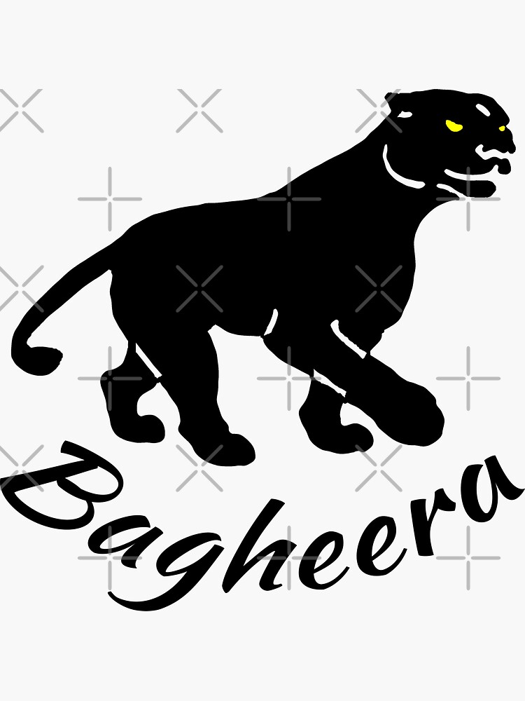 "Bagheera the Black Panther of the Jungle" Sticker by lapin-agile ...