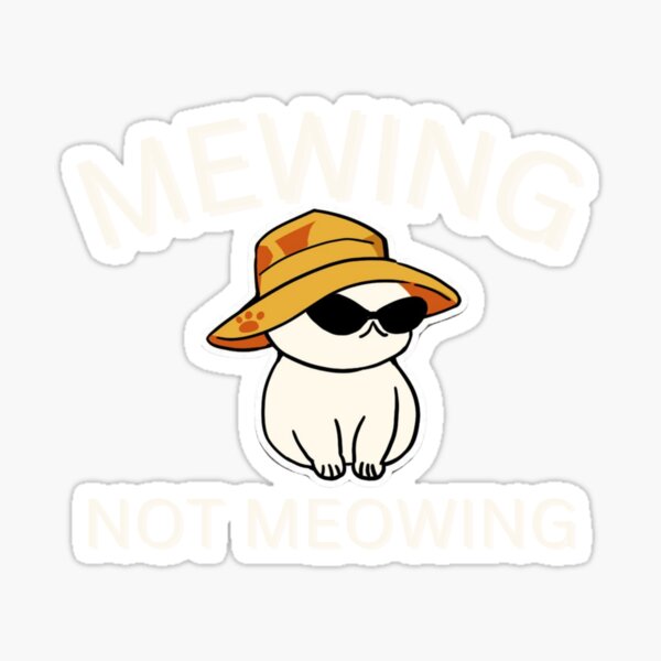 "Funny Cat Meme Mewing LooksMax Meowing cat Trend" Sticker for Sale by ...