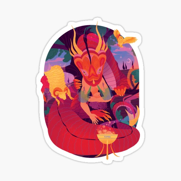 "Colchis Dragon" Sticker for Sale by flaroh | Redbubble