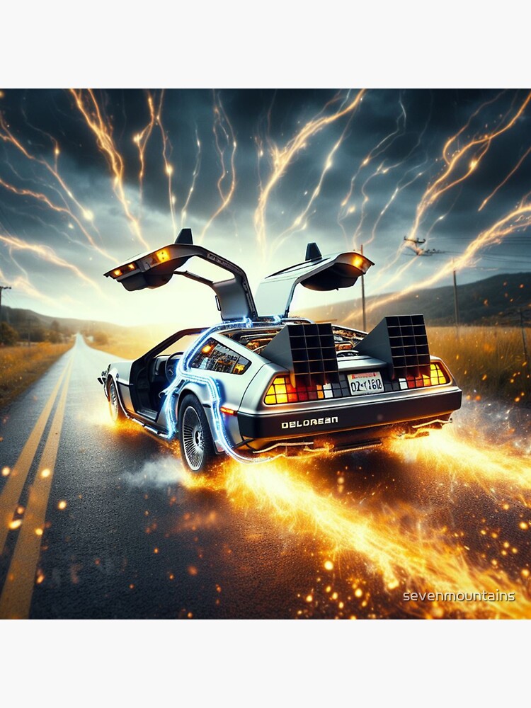 " delorean" Sticker for Sale by sevenmountains | Redbubble