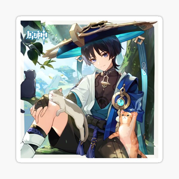 "Genshin Impact - Wanderer Official Birthday Artwork 2024" Sticker for ...
