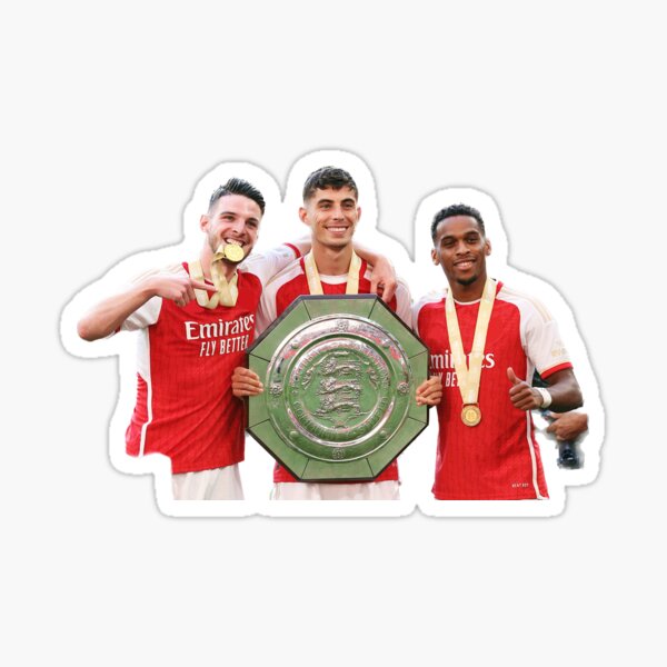 "Declan Rice, Kai Havertz and Jurrien Timber - Arsenal" Sticker for ...