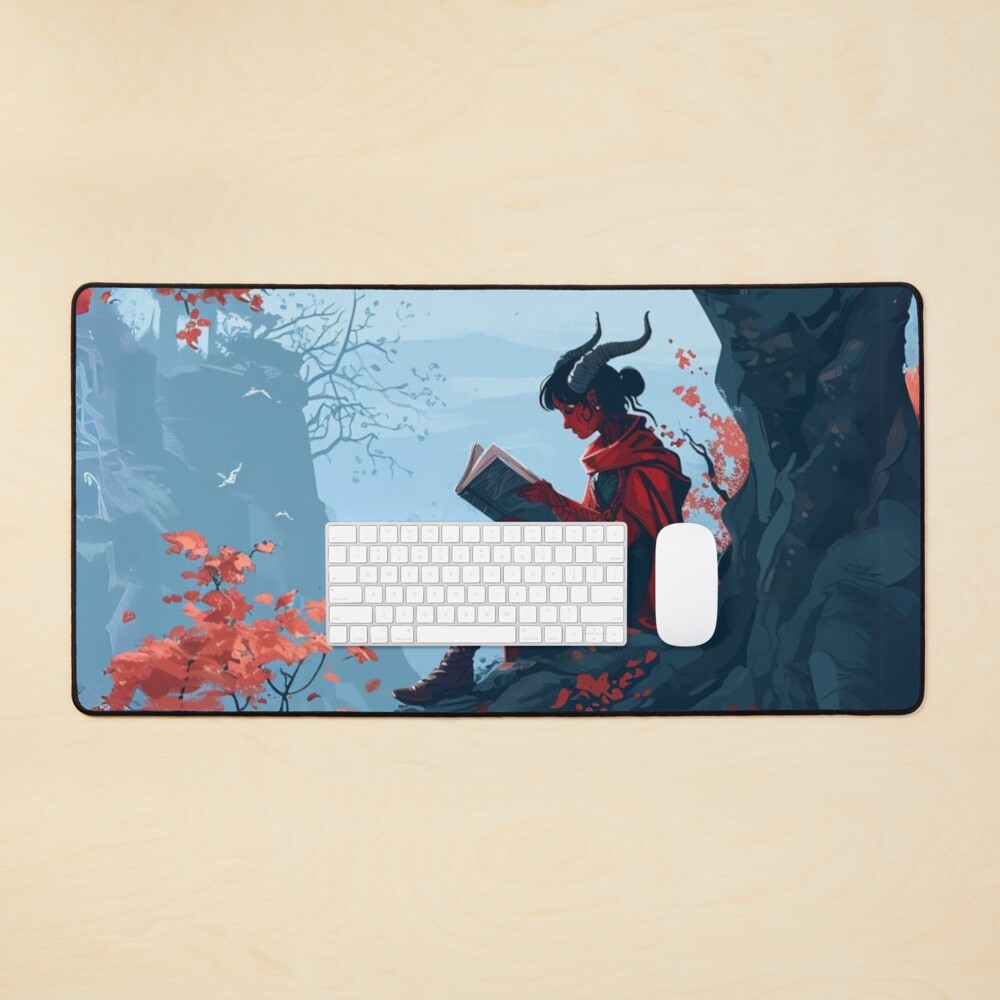 "Infernal Tiefling Reading" Poster for Sale by WarHaven | Redbubble