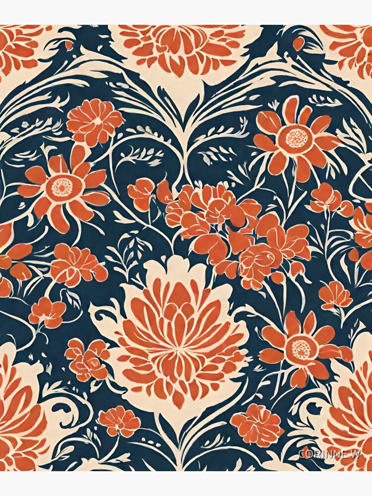 "Boho Hawaiian Folk art cottage core flower floral pattern gift for ...