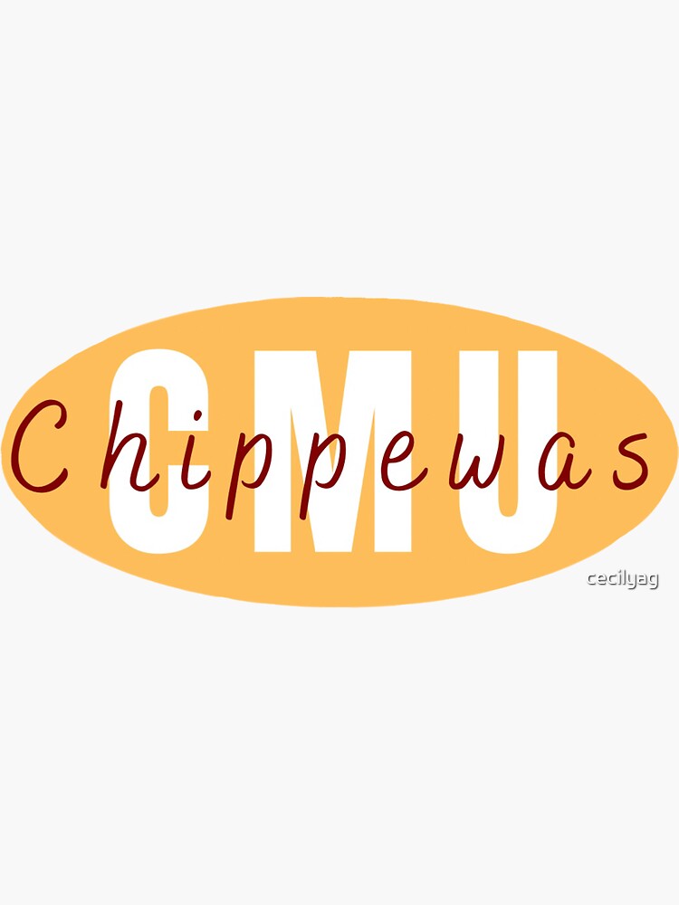 "cmu chippewas" Sticker for Sale by cecilyag | Redbubble