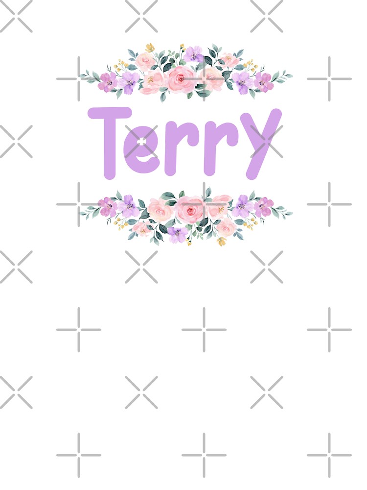 "Purple Flower Terry Name Label " Kids T-Shirt for Sale by NormadWorld ...