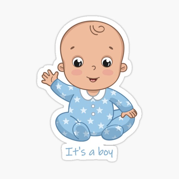 "Baby boy - it's a boy" Sticker by SommeryLaser | Redbubble