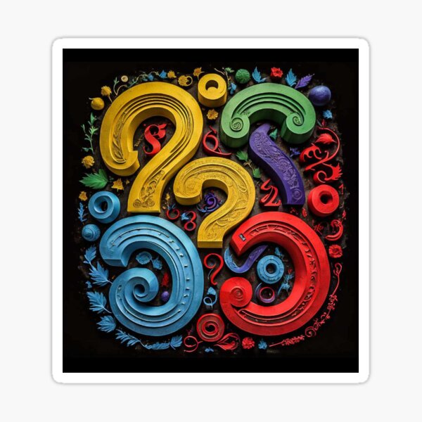 "Curious Queries" Sticker for Sale by hallwell | Redbubble
