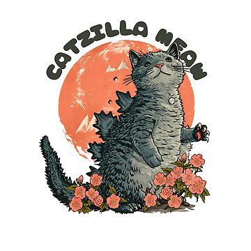 "CatZilla, GodZilla cute cat, kwaii cat" Sticker for Sale by teeonado ...