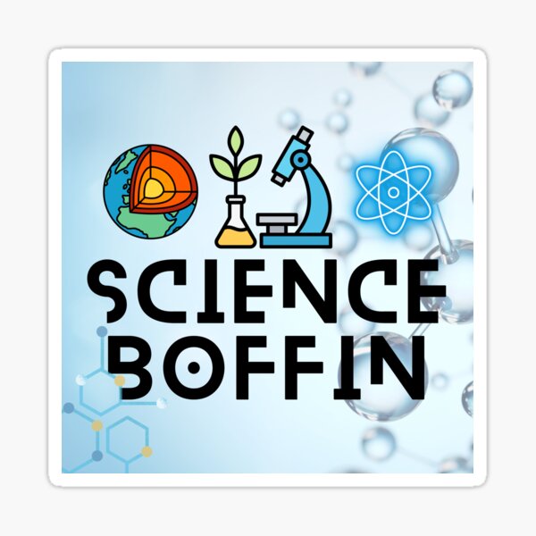 "Science Boffin." Sticker for Sale by MPC-Mince-Pies | Redbubble