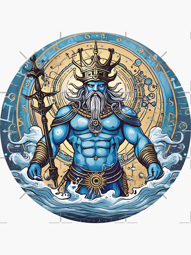 "Full-Rigged Crossing - Shellback Neptune" Sticker for Sale by Full ...