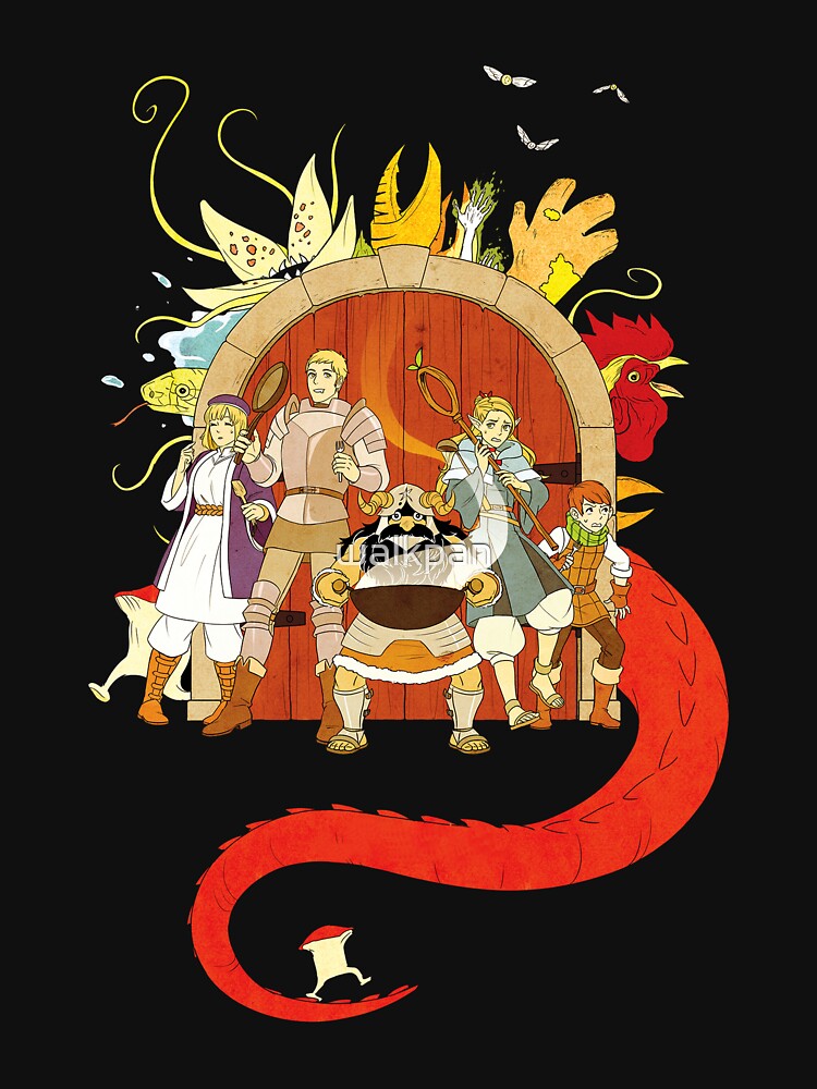 "Dungeon Meshi Let's Eat" Essential T-Shirt for Sale by walkpan | Redbubble