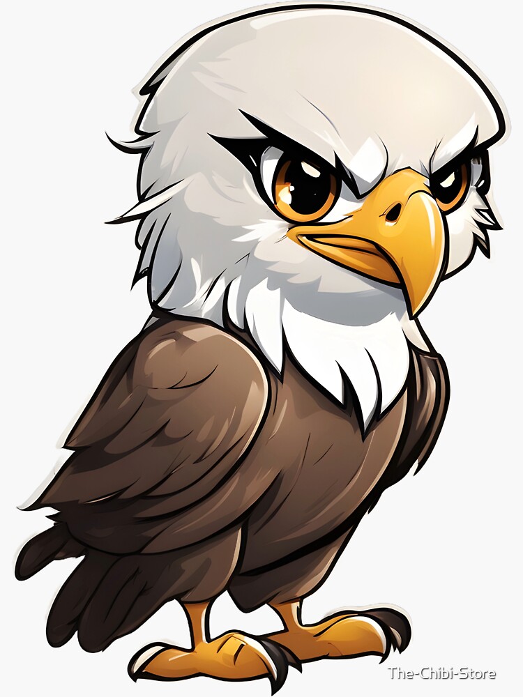 "Bald Eagle Chibi" Sticker for Sale by The-Chibi-Store | Redbubble