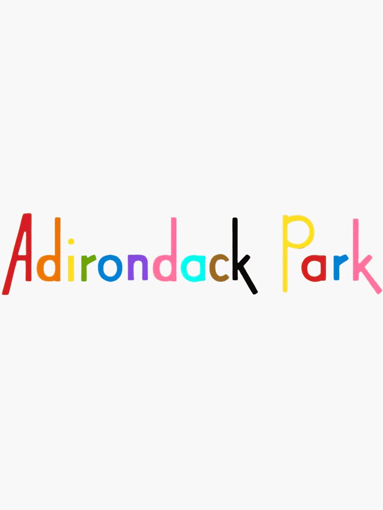 "ADK Pride! Rainbow Font from Adirondack Park sign" Sticker for Sale by ...