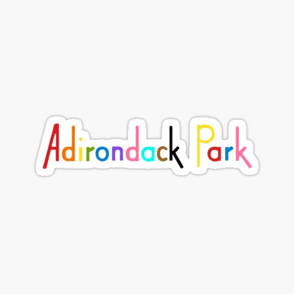 "ADK Pride! Rainbow Font from Adirondack Park sign" Sticker for Sale by ...