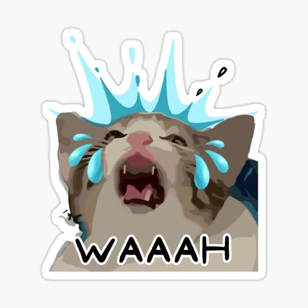 "Crying cat meme sticker" Sticker for Sale by WearablesLife | Redbubble