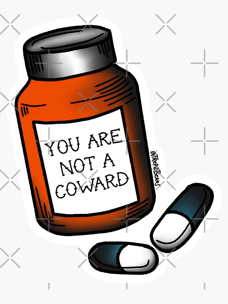You Are Not A Coward” Flash Tattoo" Sticker for Sale by IntrepidBeans ...
