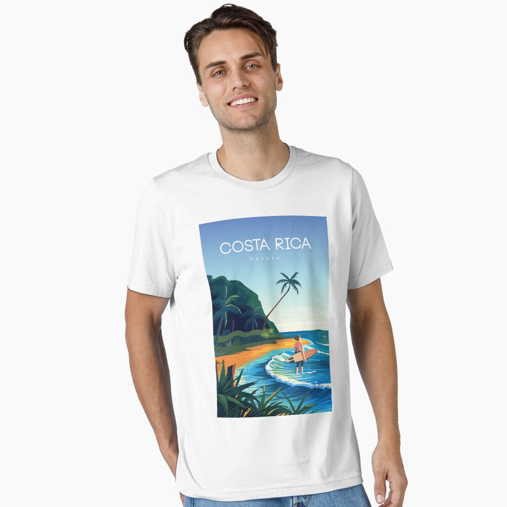 "Costa Rica travel poster surf beach" Sticker for Sale by Caravanstudio ...