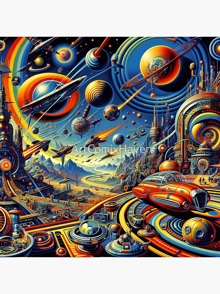 "Cosmic Overture: A Retro futuristic Space Odyssey" Poster for Sale by ...