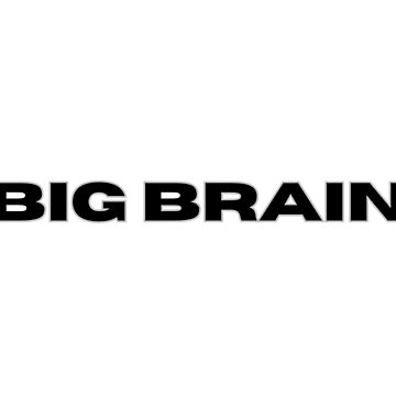 "Big Brain" Sticker for Sale by Lexicon-Looks | Redbubble