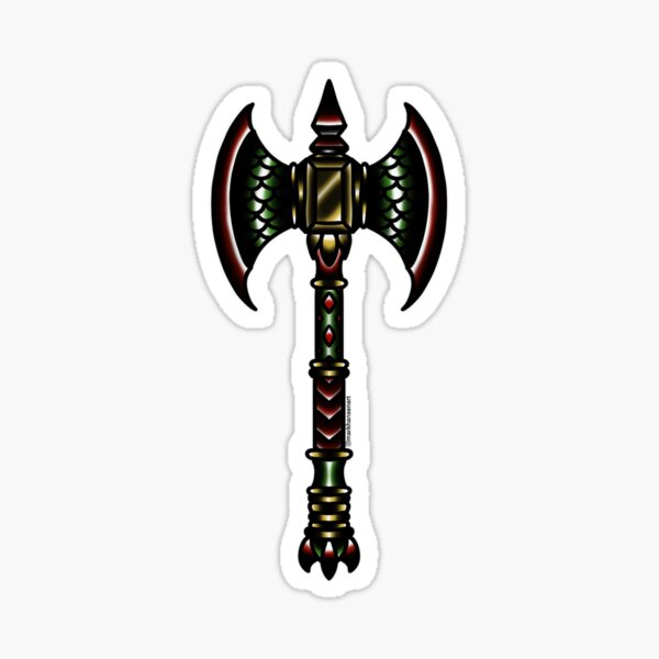 "Battle axe" Sticker for Sale by markhansenart | Redbubble
