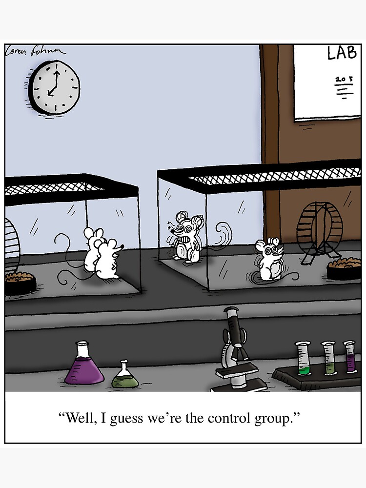 "The Control Group Cartoon " Sticker by HumoresqueToons | Redbubble