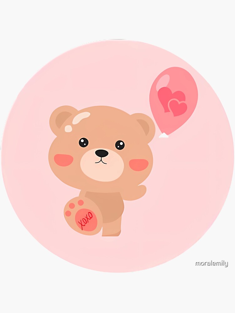 "love bear" Sticker for Sale by moralemily | Redbubble