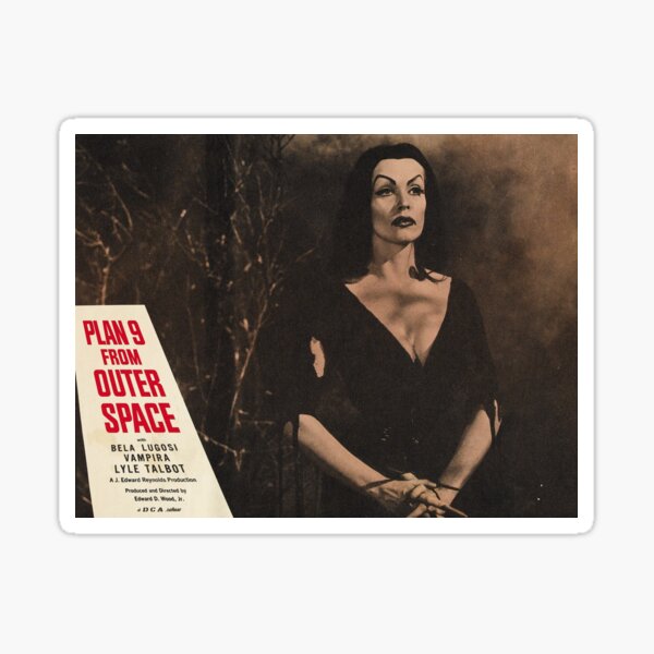 "Plan 9 From Outer Space Lobby Card" Sticker for Sale by filmcard ...
