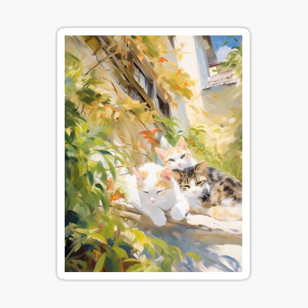 "Midsummer Cat Corner" Sticker for Sale by taizi-moe-club | Redbubble